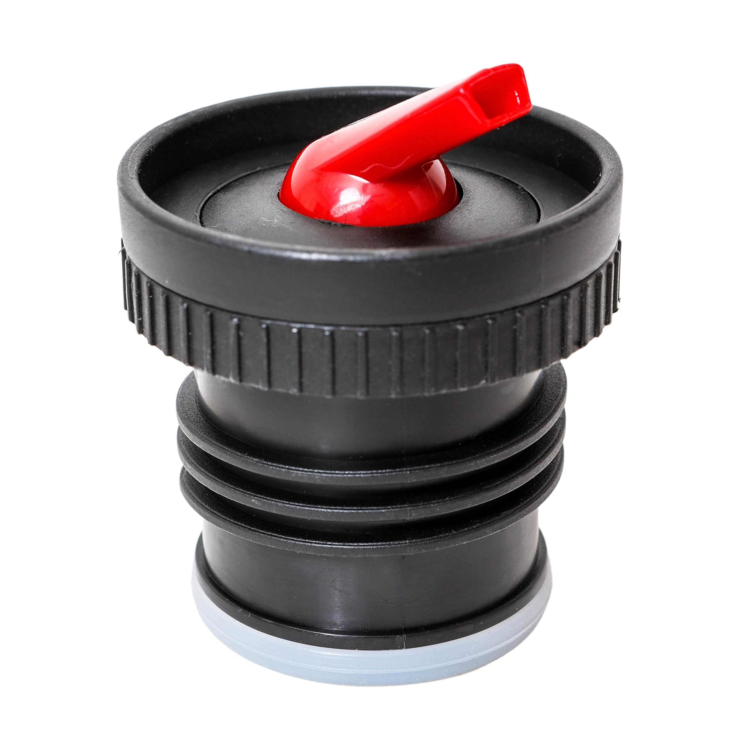 Thermos Stopper Pico de Mate Replacement Part For Stanley Classic Vacuum Insulated Wide Mouth Bottle Thermos (1.1QT, 1.5QT, 2QT) (Black-Red, Set of 1)