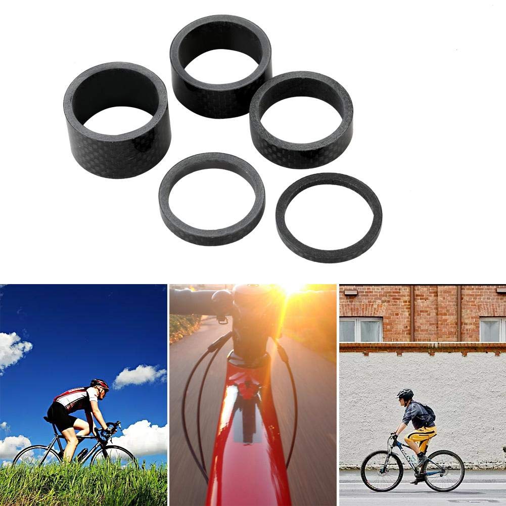 VGEBY1 Bicycle Headset Fork Washer, Full Set Carbon Fiber Bike Headset Spacer for Mountain Bikes Cycling Repair Accessory