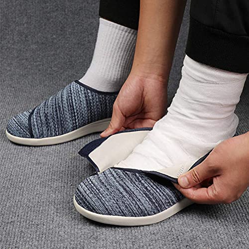 Women's Diabetic Shoes Extra Wide Shoes Comfortable Adjustable Strap Shoes with Air Cushion for Elderly Edema Swollen Feet