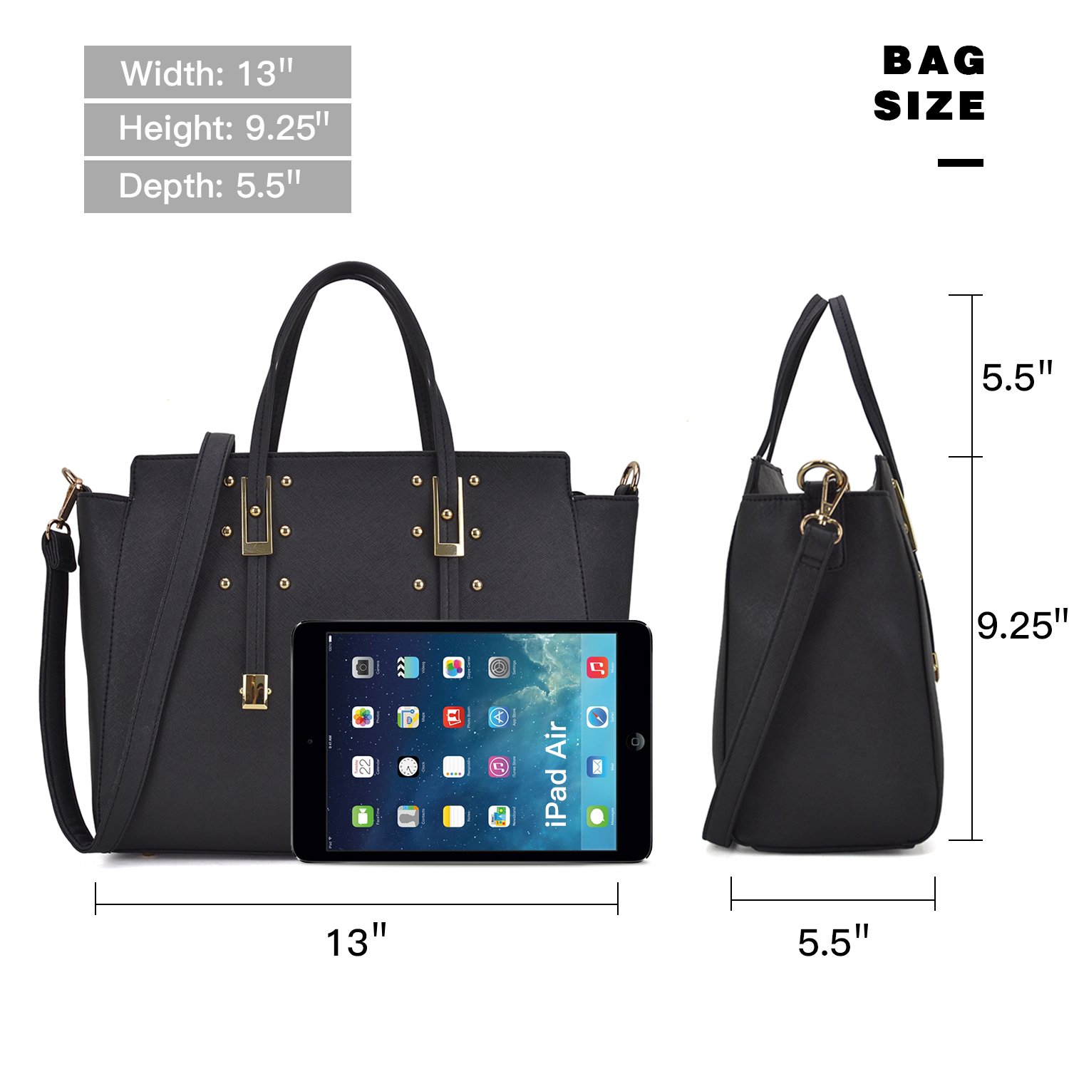 Womens Fashion Handbag Designer Shoulder Bag Structured Satchel Bag Top Handle Bag Coffee Large