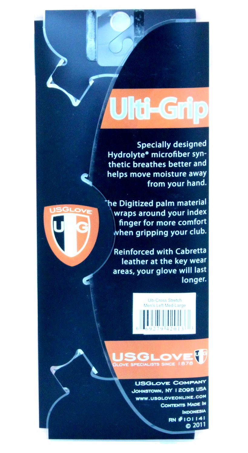 USG Us Golf Women's Left Hand Glove Size Large for Right Handed Golfers
