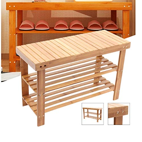ZHYH Shoe Organizer Rack Simple Change Shoes Bench Entryway Storage Shoes Cabinet Multi-Functional Nordic Wooden