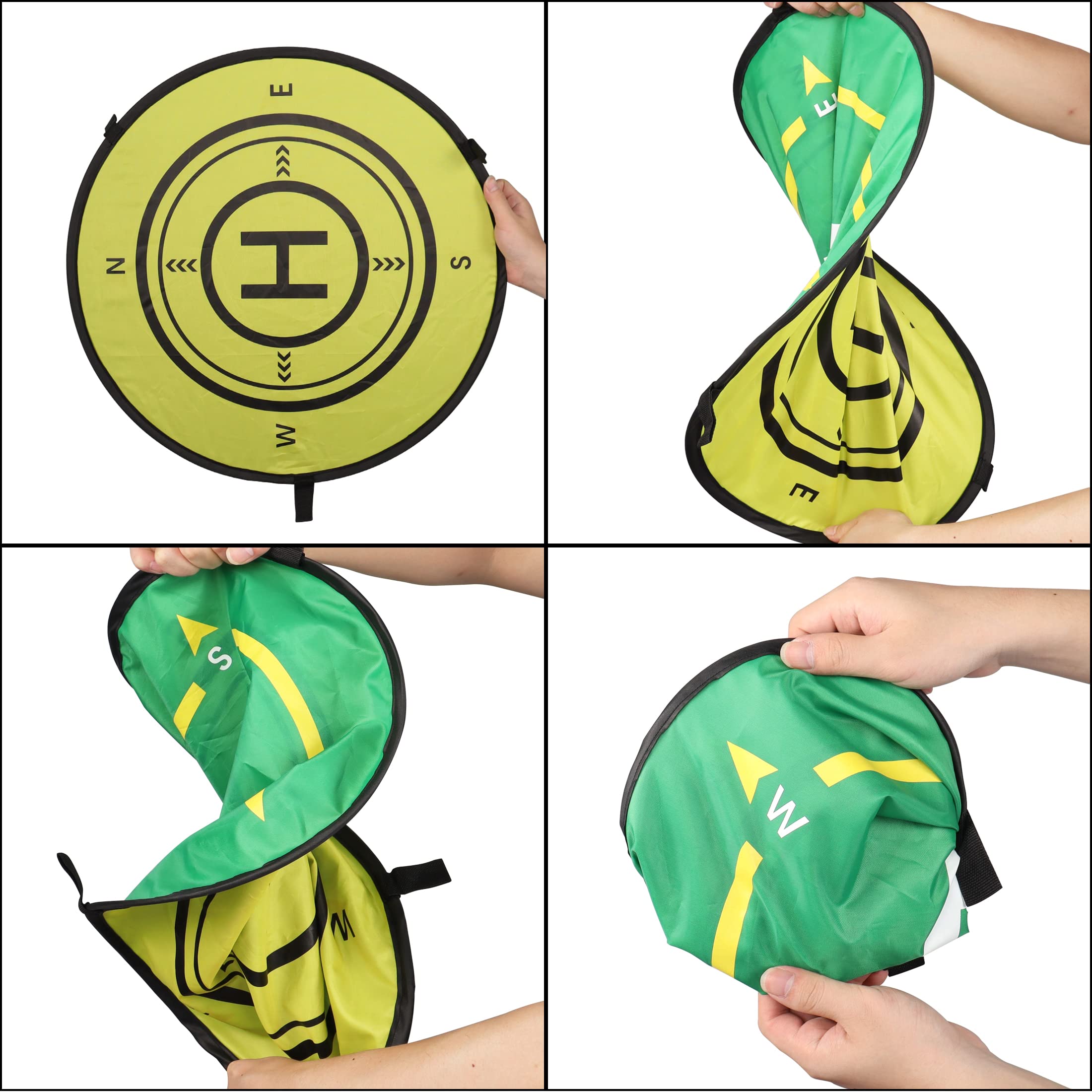 YAODHAOD Drone Landing Pad,54CM (21in)Universal Portable Luminous Waterproof Foldable Helipad for DJI Air 2S/Mavic Mini 2/Mavic Air 2/Mavic 2 Pro/Zoom/FIMI X8SE/DJI FPV Drone