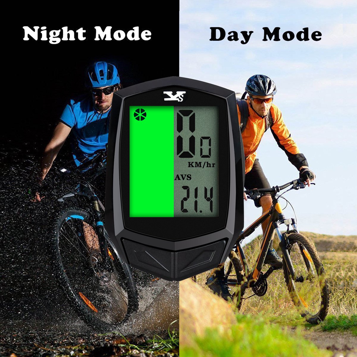 WNPA Bicycle Speedometer Odometer Wireless Waterproof Cycle Bike Computer with LCD Backlight Display Speed Tracker Cycling Accessories