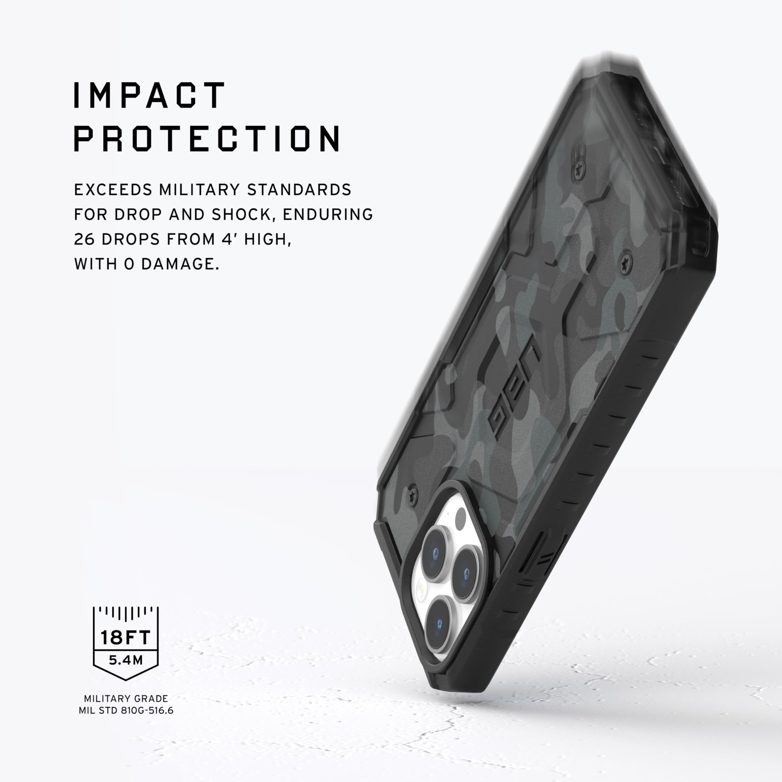 URBAN ARMOR GEAR UAG Case [Updated Ver] Compatible with iPhone 15 Pro Max Case 6.7" Pathfinder SE Midnight Camo Built-in Magnet Compatible with MagSafe Charging Rugged MIL-STD Protective Cover