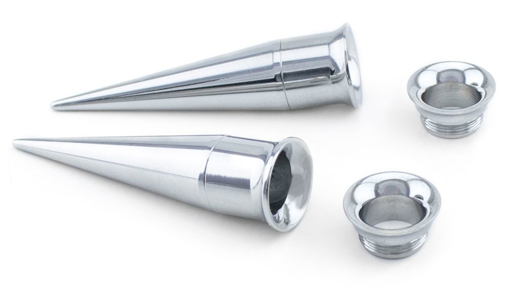 Urban Body Jewelry 1 Gauge (7mm) Stainless Steel Taper & Tunnel Ear Stretching Kit (6 Pieces)