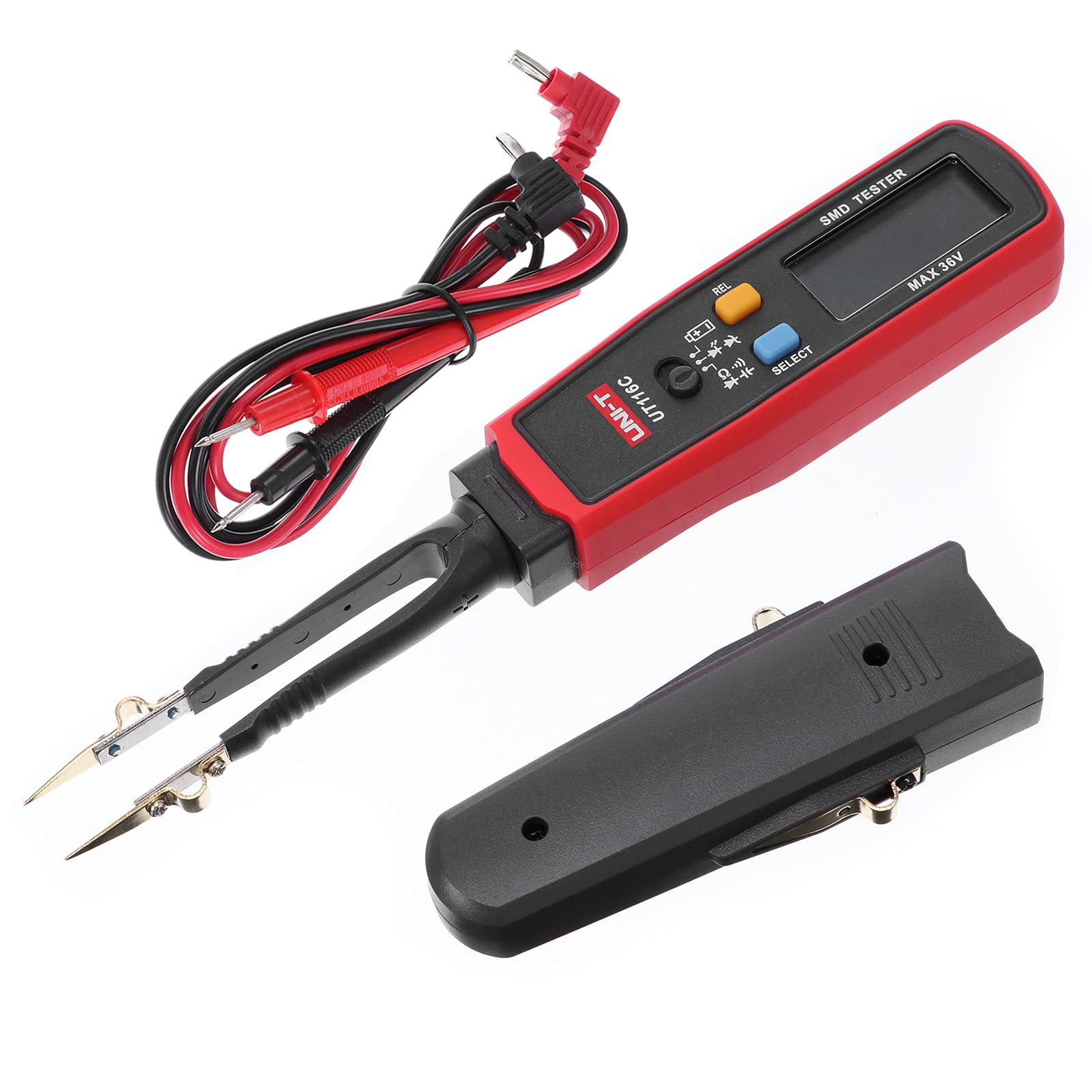UNI-T Digital Smart SMD Tester,Handheld Resistance Capacitance Tester Tweezers Intelligent LCR Meter Diode Continuity Resistor Capacitor LED Battery Test Auto Ranging 6000 Counts