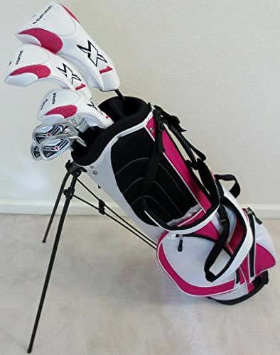 Womens Petite Golf Clubs Set - Complete Custom Made for Ladies 5'0"-5'5" Tall Taylor Fit Driver, Wood, Hybrid, Irons, Putter, Bag