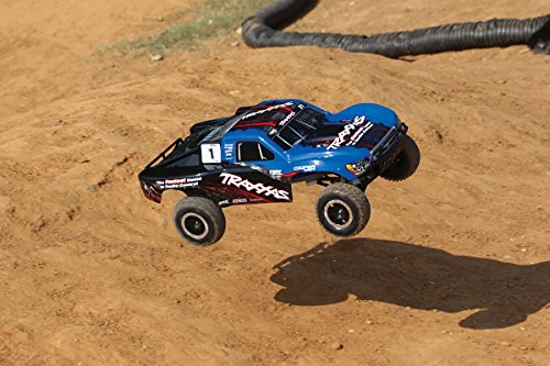 Traxxas 58076-4 Blue Slash 2WD 1/10 Brushless Short Course Truck with TQi 2.4GHz Radio/TSM, Blue