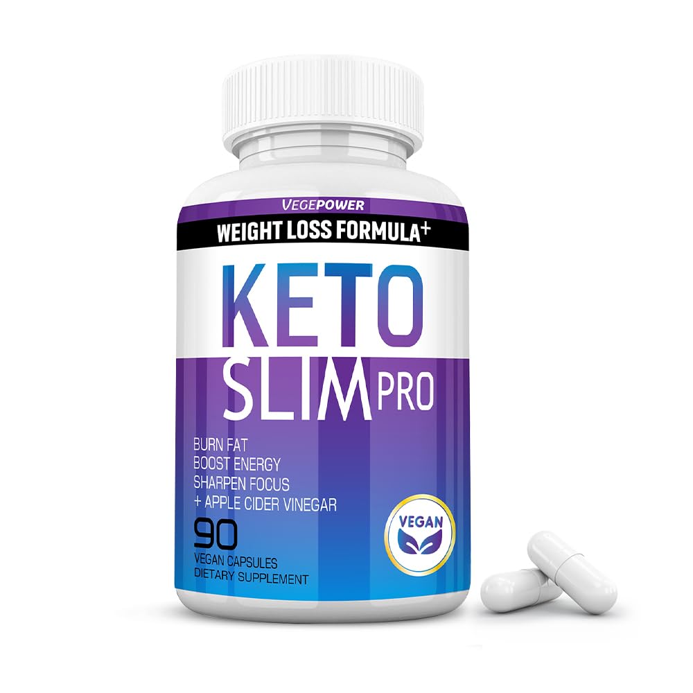 VEGEPOWER Keto Pills Apple Cider Vinegar Weight Loss Fat Burner Ketosis Diet Support Boost Energy Ketones Supplement with ACV for Women Men 90 Capsules