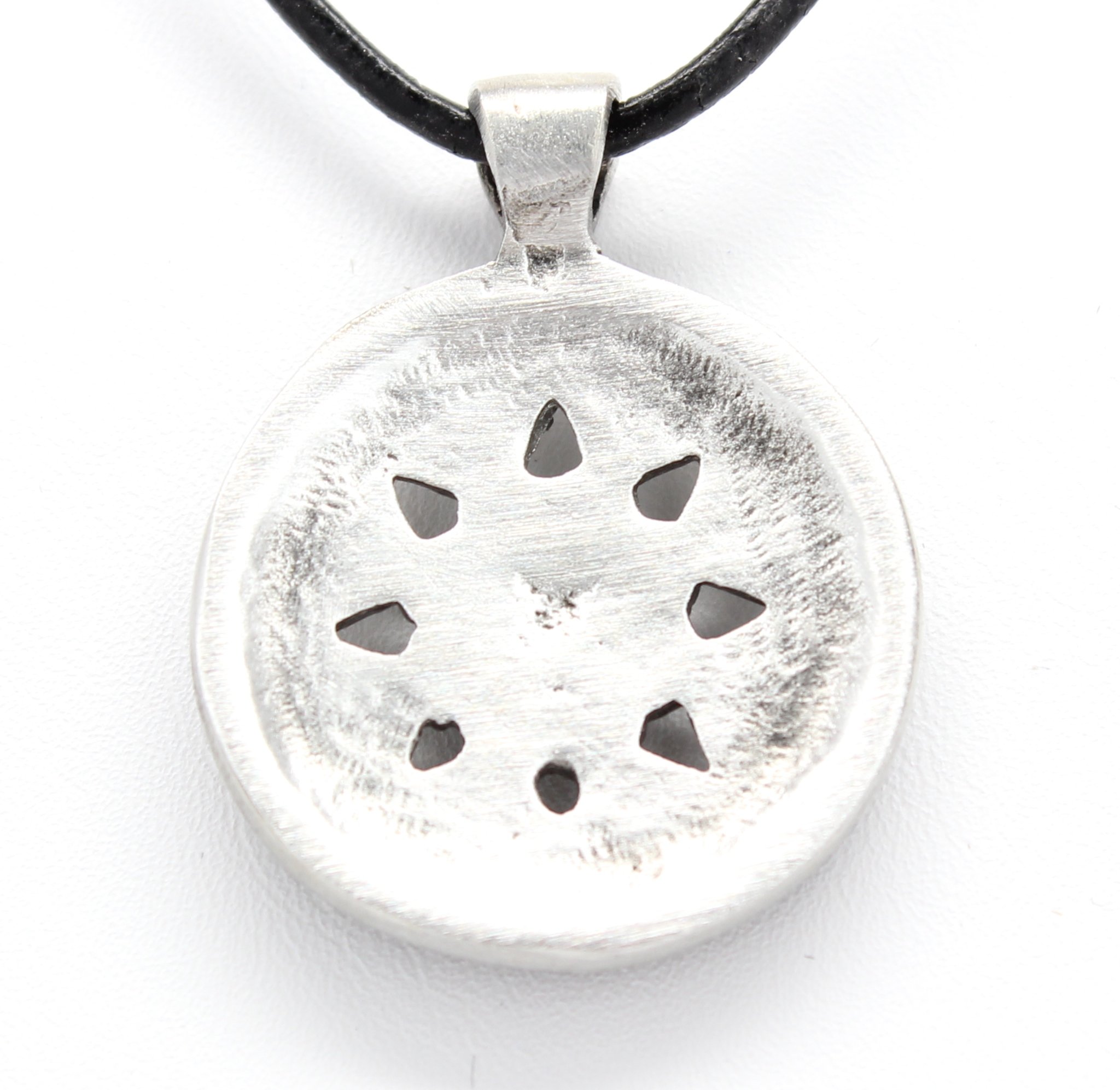 Trilogy Jewelry Pewter Wheel of Life Octagram Yoga Buddha Pagan Pendant on Leather Necklace