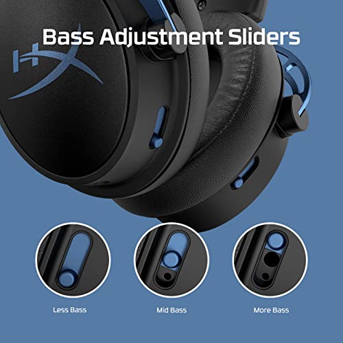yperX Cloud Alpha S - PC Gaming Headset, 7.1 Surround Sound, Adjustable Bass, Dual Chamber Drivers, Chat Mixer, Breathable Leatherette, Memory Foam, and Noise Cancelling Microphone - Blue (Renewed)