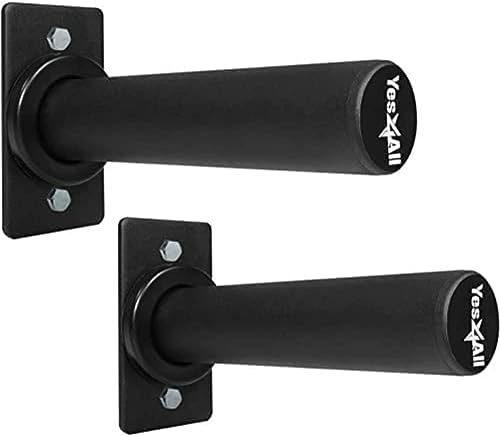 Yes4All 2-inch Olympic Weight Plate Storage, Heavy Gauge Steel, Pairs (Black)