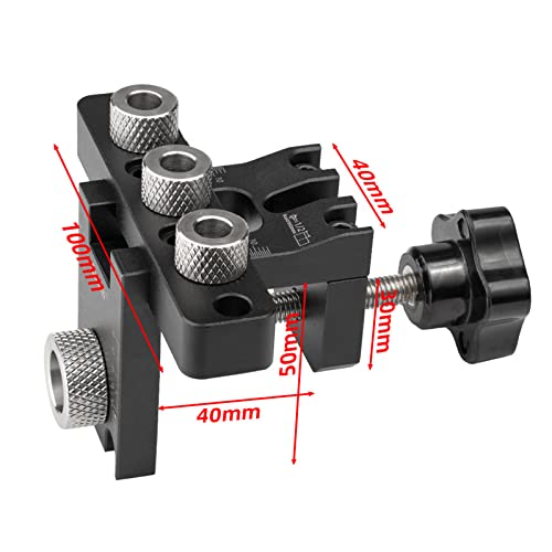 Woodworking Pocket Hole Jig 3 In 1 Adjustable Doweling Jig With 8/15mm Drill Bit Drilling Guide Locator Puncher DIY Tool Woodworking Doweling Jig Kit Vertical Pocket Hole Jig Drilling