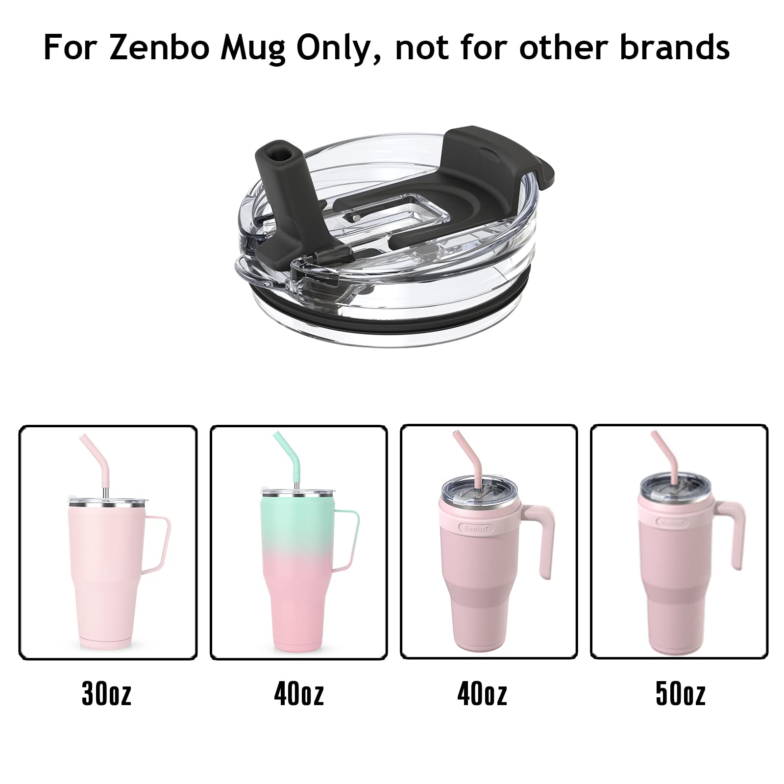 Zenbo Wide Mouth Insulated Tumbler Lid, Easy-to-Use and BPA-Free