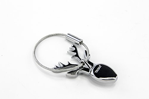 Troika Platzhirsch Deer Head Keyring, Silver, 5 Centimeters (KR1319CH)