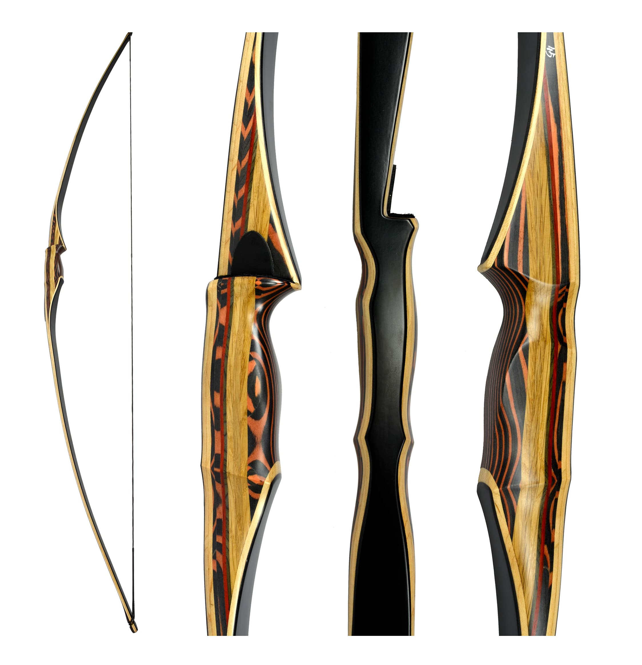 Southwest Archery Scorpion Traditional Hunting Long Bow – 68” Longbow – Right & Left Hand – Draw Weights in 25-60 lbs – USA Based Company – – No Stringer