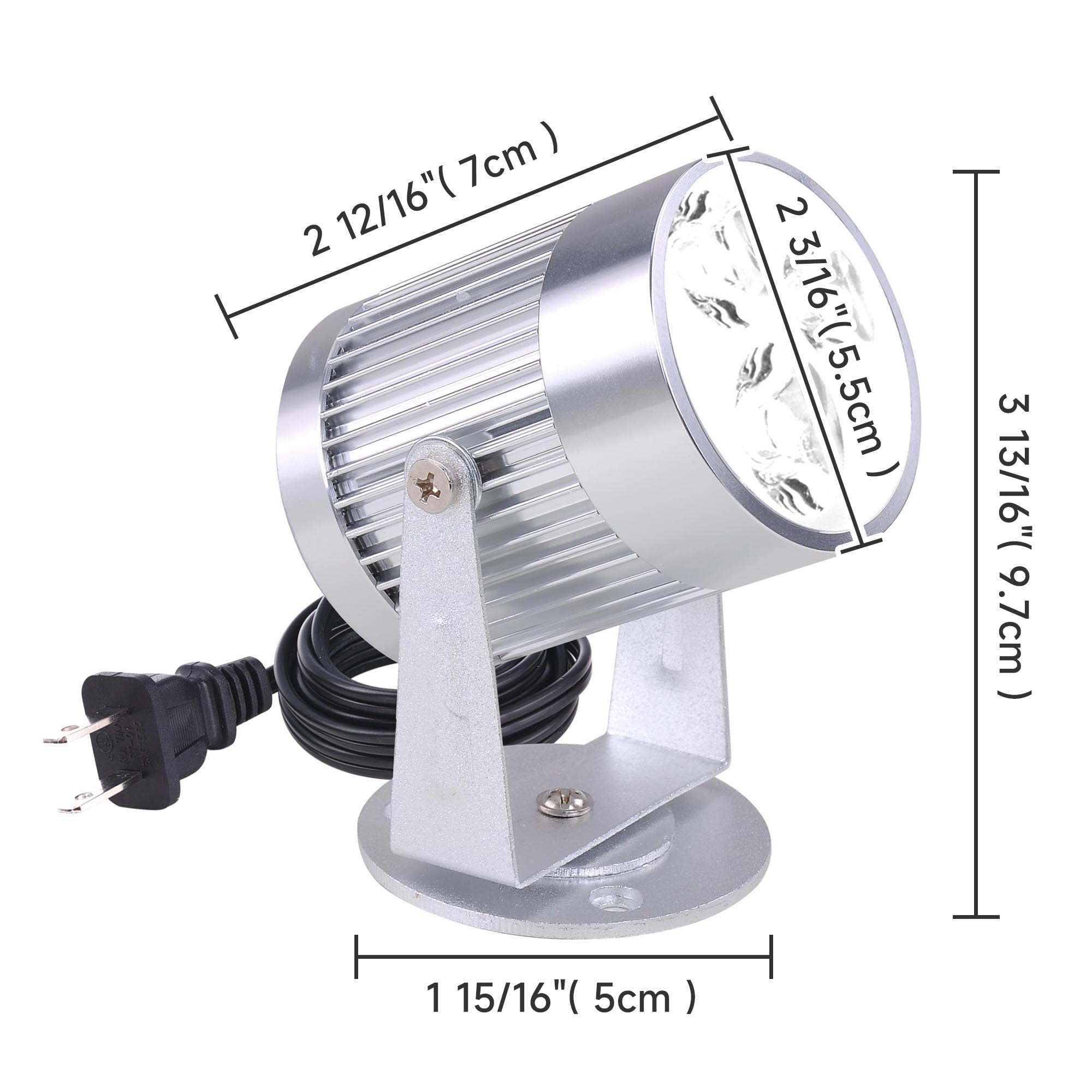 Yescom 3W 3 LED Aluminum Stage Effect Pinspot Light DJ Disco Club KTV Party Display White Lighting Spot Lamp