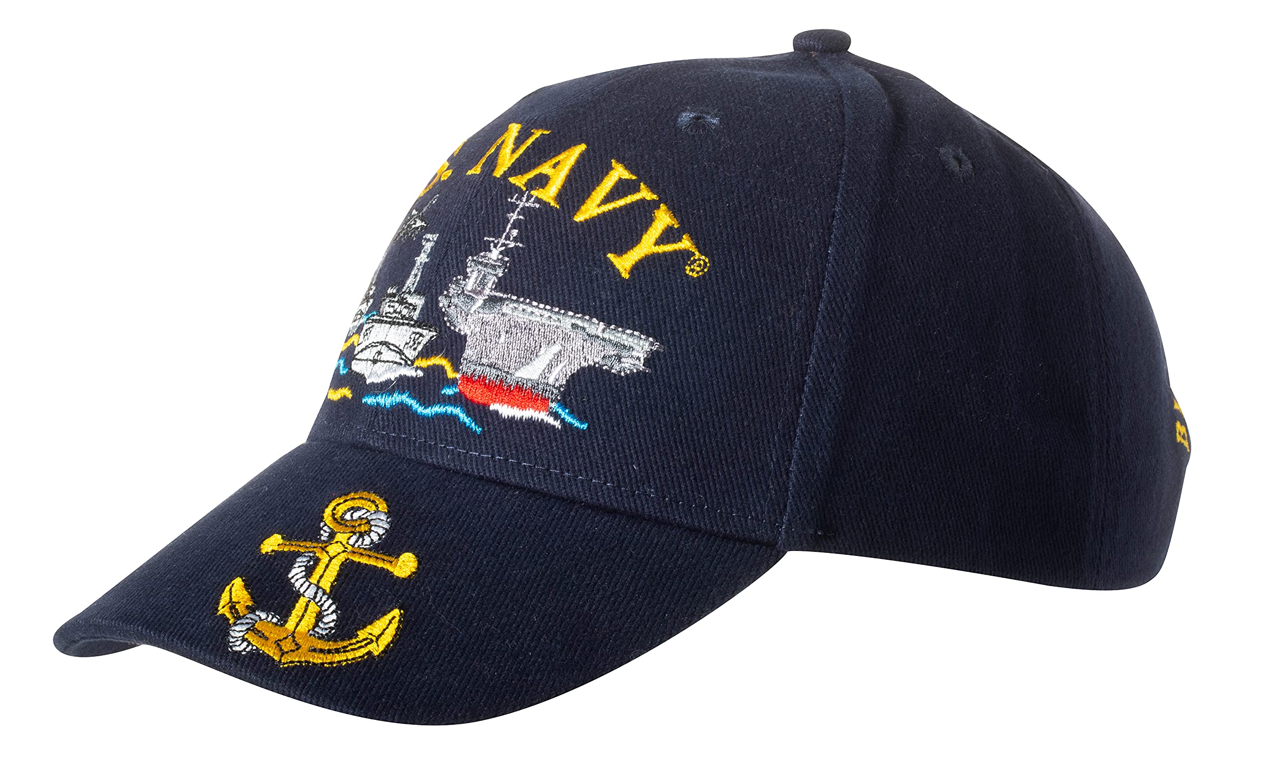 United States Navy USN Ship Fleet by Sea, Air and Land Embroidered Cap Hat - Adjustable Blue