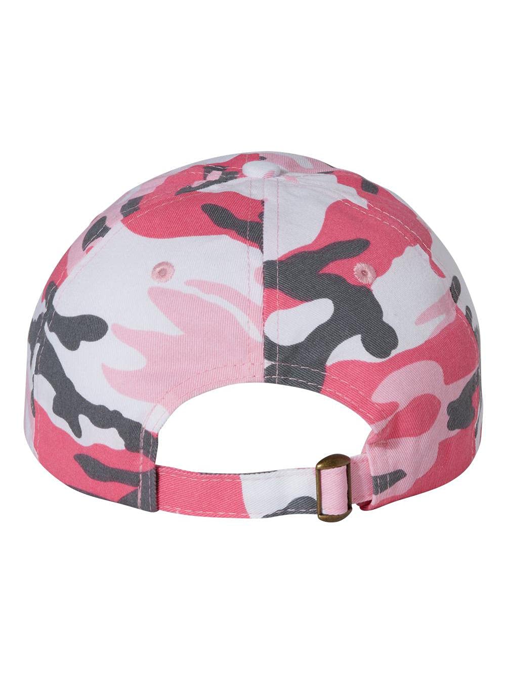 Valucap - Adult Bio-Washed Classic Dad Hat - VC300A - Adjustable - Pink Camo