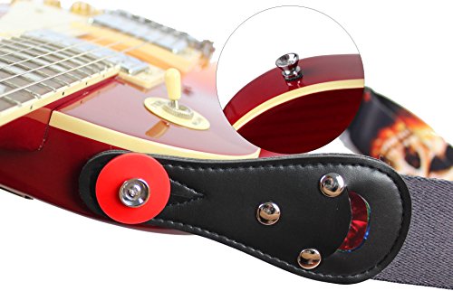 YMC TP20 Series 6 Pieces Guitar Parts 3 Left 3 Right Machine Heads Knobs Guitar String Tuning Pegs Machine Head Tuners for Electric or Acoustic Guitar With 2pcs Strap Locks,Chrome