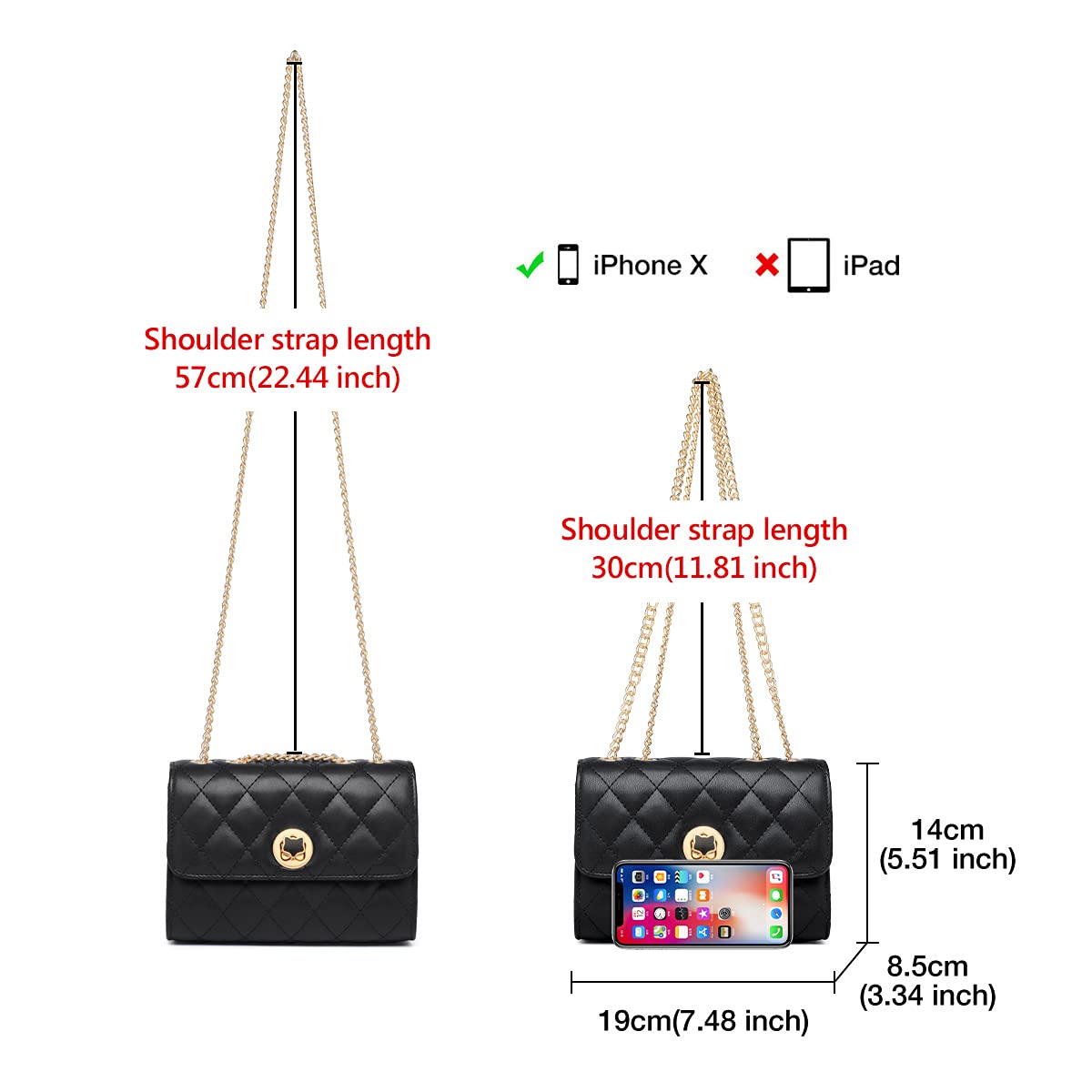 Women Leather Crossbody Satchel Bag Small Tote Shoulder Handbags Quilted Bag (black1)