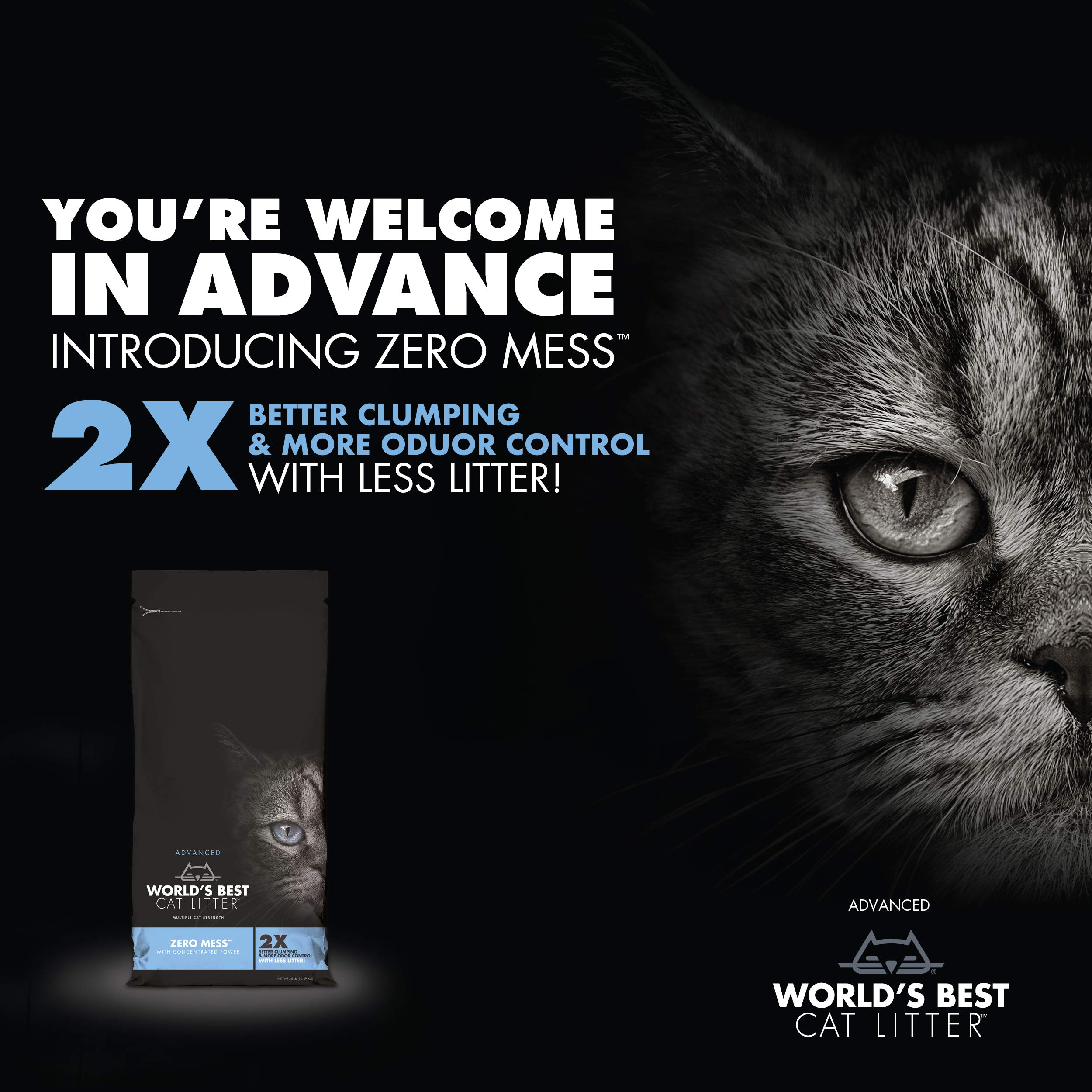 World's Best Cat Litter Advanced Zero Mess Cat Litter, 24 lb