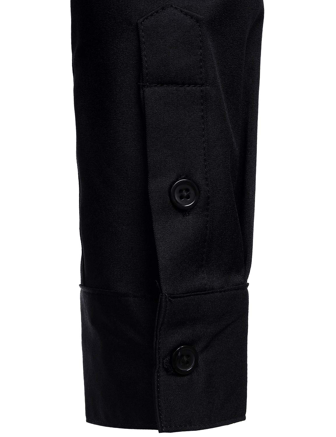 ZEROYAA Mens Hipster Solid Slim Fit Long Sleeve Mandarin Collar Dress Shirts ZLCL08 Solid Black XX-Large