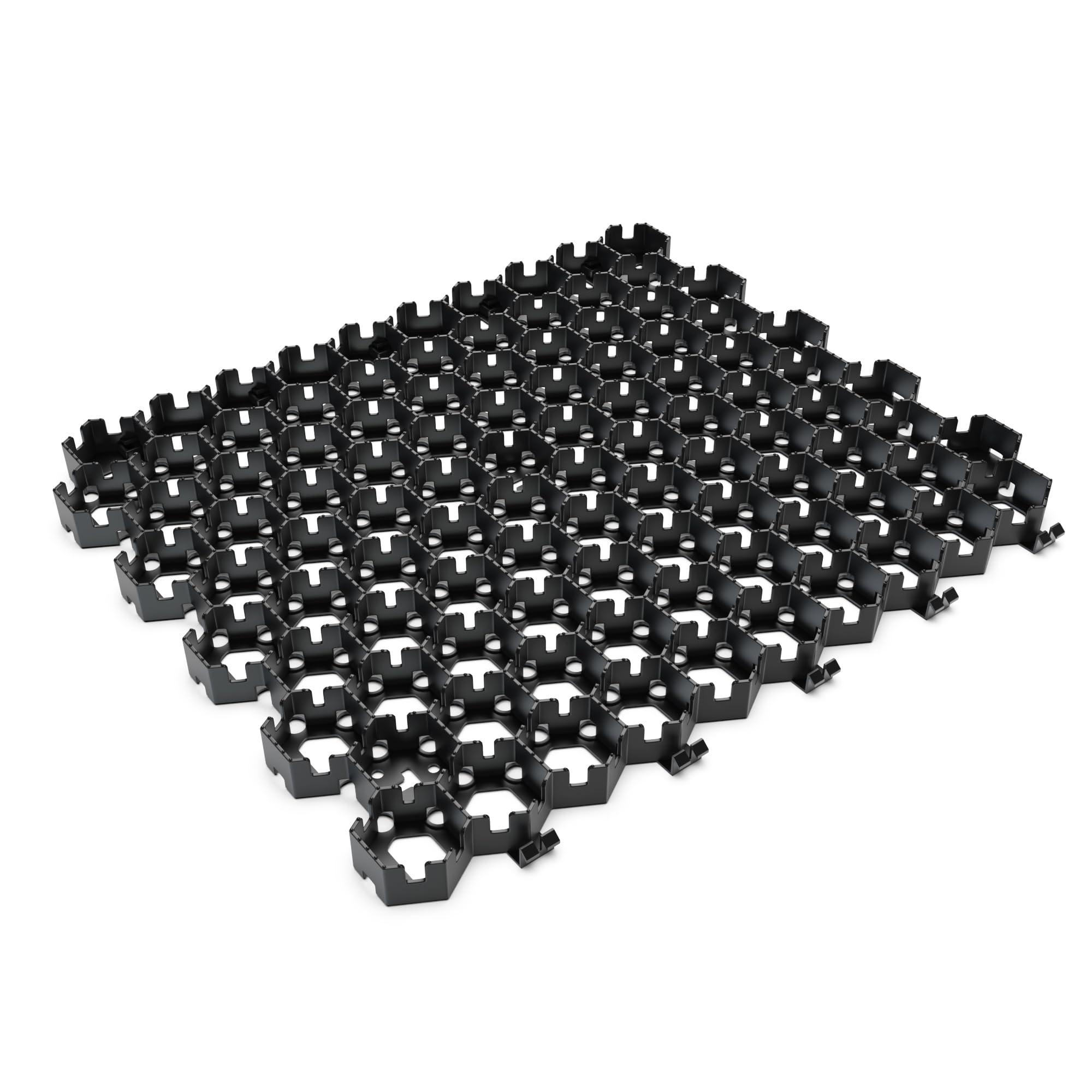 Vodaland Permeable Pavers - HexPave Grass & Gravel Permeable Paver System - 100% Recycled PPE Plastic Pavers, Handles 27,000 lbs, 1" Depth, 20 s.f / 8 Units