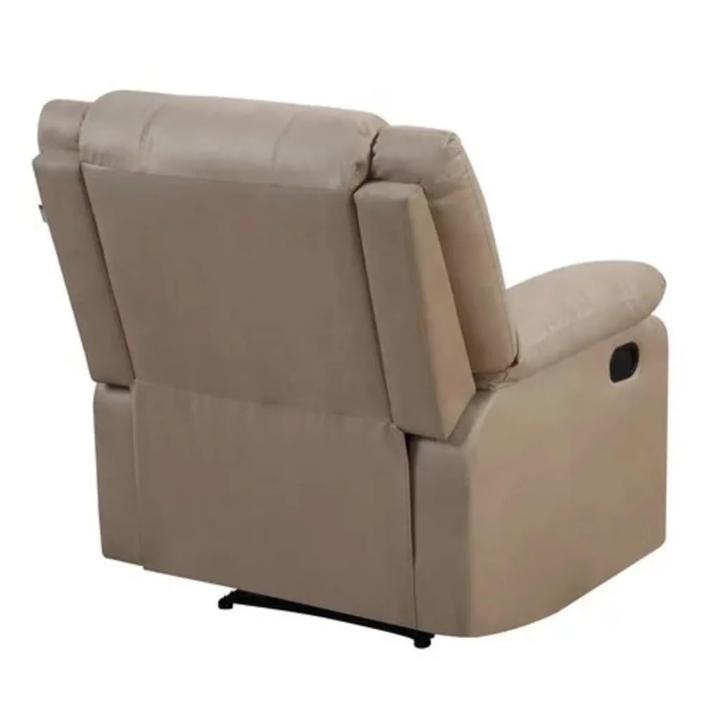 ZHYHSM-111 Standard Push Back Recliner, Beige Microfiber Sofa Couch Chair