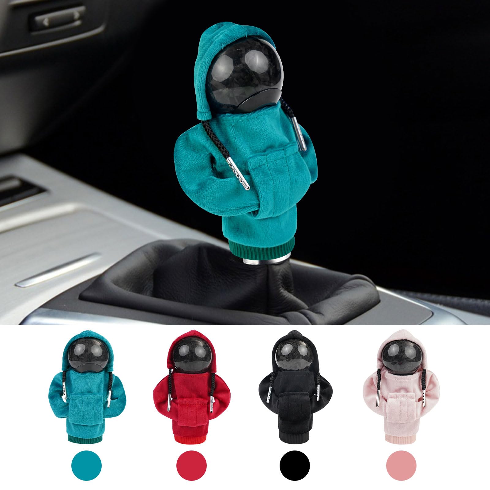 ZIBOPAR Hoodie Gear Shift Cover, Automotive Interior Accessories Shift Cover, Universal Fit Gear Shift Cover, Knob Car Decor Accessories(Blue)