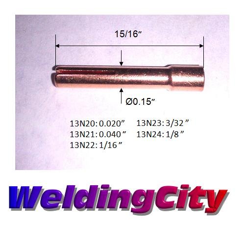 WeldingCity 14-pcs TIG Welding Torch Accessory Kit 1/16"-3/32"-1/8" (AK4) Collet-Collet Body-Ceramic Cup-Tungsten Electrode (Red)-Back Cap for Torch 9, 20 & 25 Weldcraft Miller Lincoln Hobart ESAB