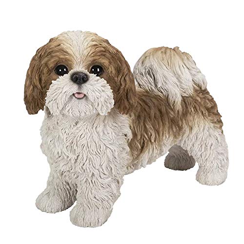 VI N VI 10.5'' Large Shih Tzu Dog Figurine Statue | Decorations for Homes and Gardens