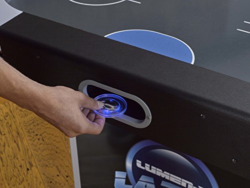 TRIUMPH SPORTS USA Lumen-X Lazer 6’ Interactive Air Hockey Table Featuring All-Rail LED Lighting and In-Game Music