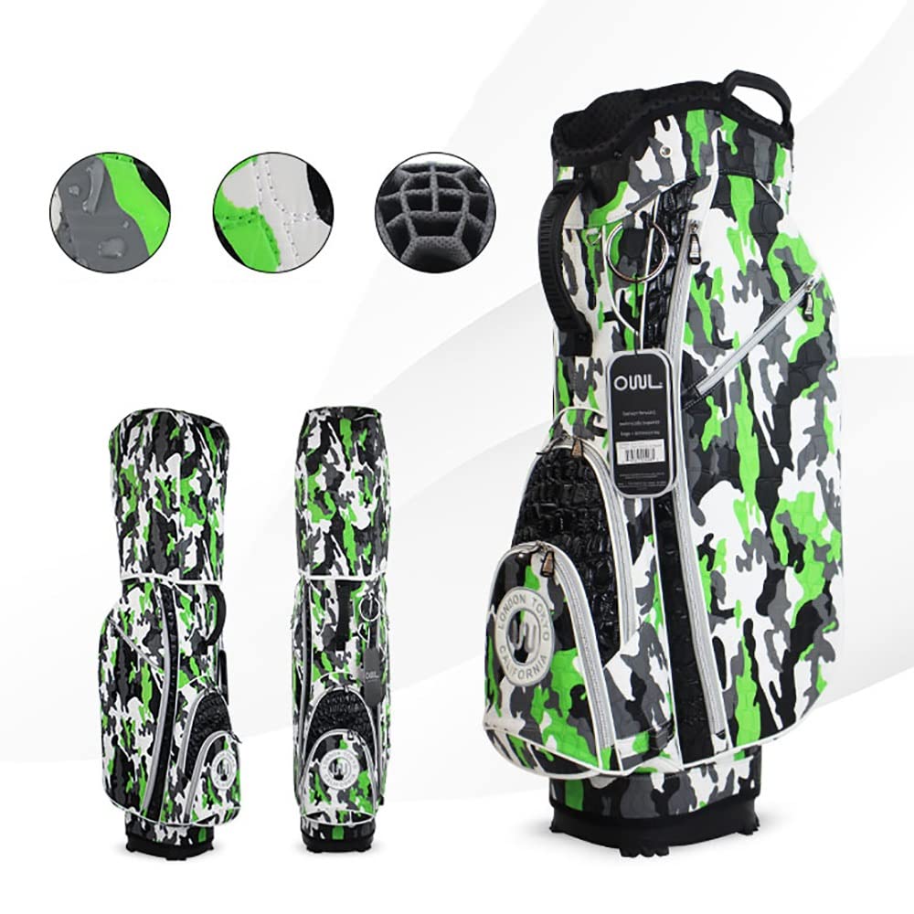 WANHUI 14-Way Divider Golf Cart Bag Premium Waterproof Carry Golf Stand Bag Lightweight Shoulder Golf Bag with Umbrella Holder, Golf Bag for The Driving Range, Par 3 and Executive Courses