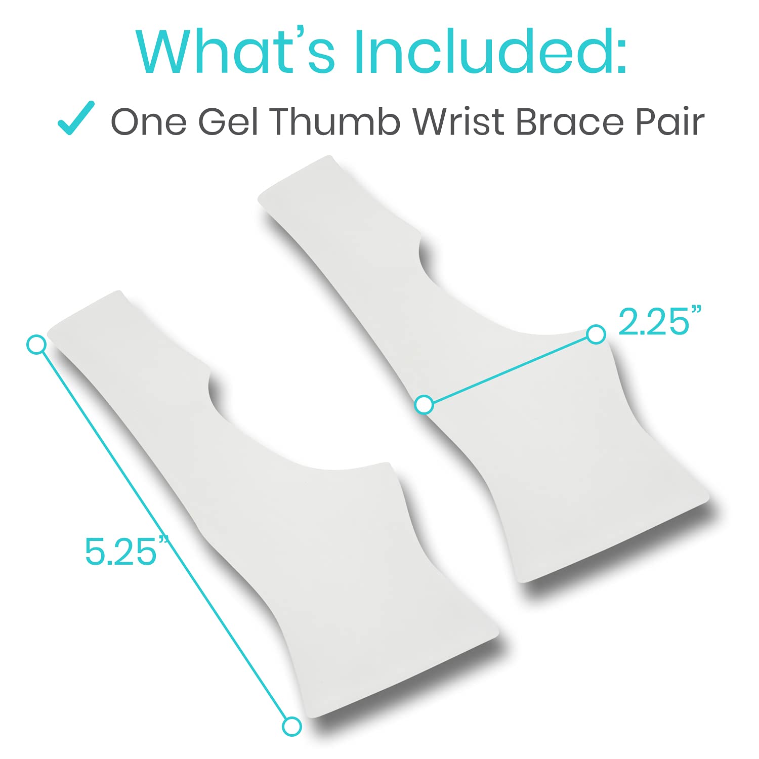 Vive Gel Thumb Wrist Support (Pair) - Waterproof Wrist Brace - Hand Brace Cool Wrap For Arthritis Dequervains Tenosynovitis, Sprained Joint Pain, Left Right Hand Stabilizer For Tendonitis Strain