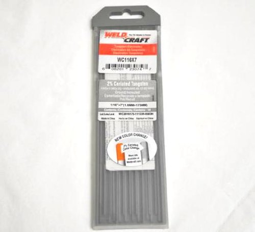 Tungsten Electrode, 1/16 in, PK10