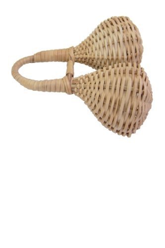 Woven Double Jingle Caxixi Shaker - African Bottle Cap