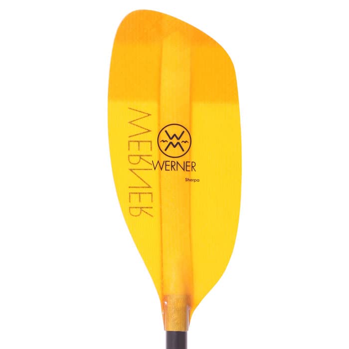 Werner Sherpa Fiberglass Bent Shaft Whitewater Kayak Paddle-200cm-Amber