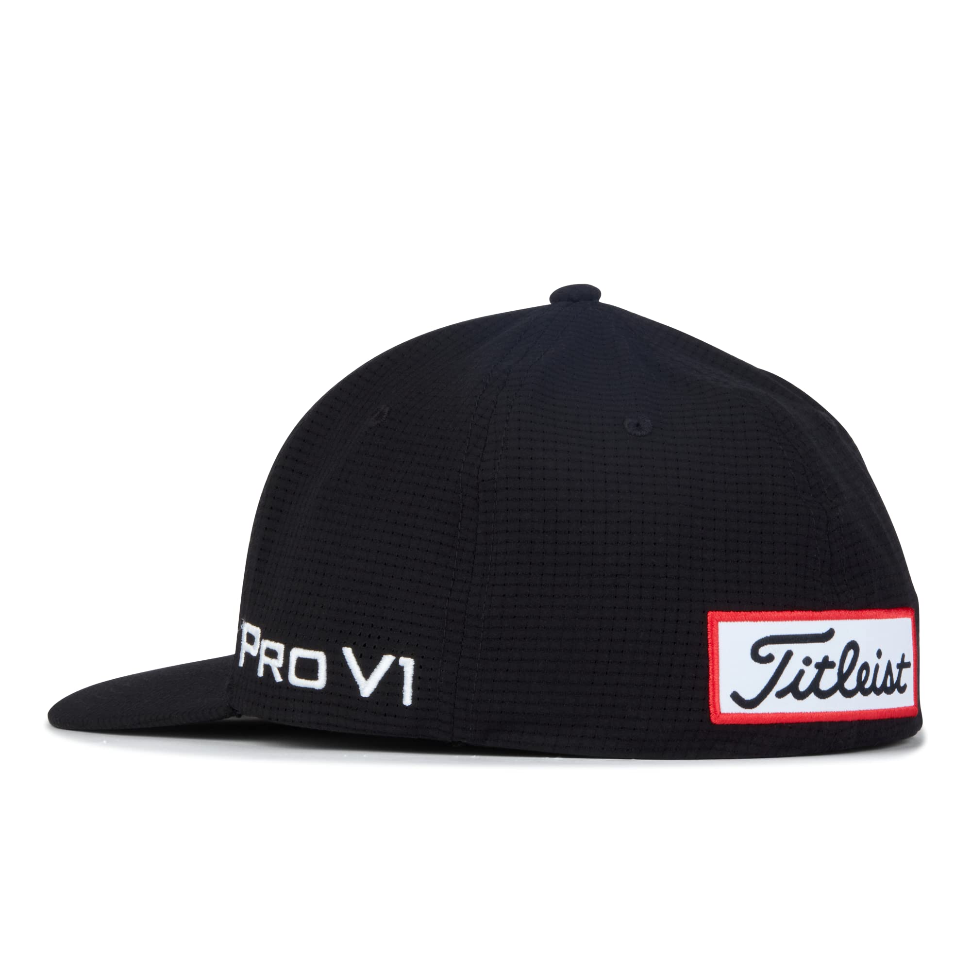 Titleist Men's Tour Stretch Tech Golf Hat Black/White M/L