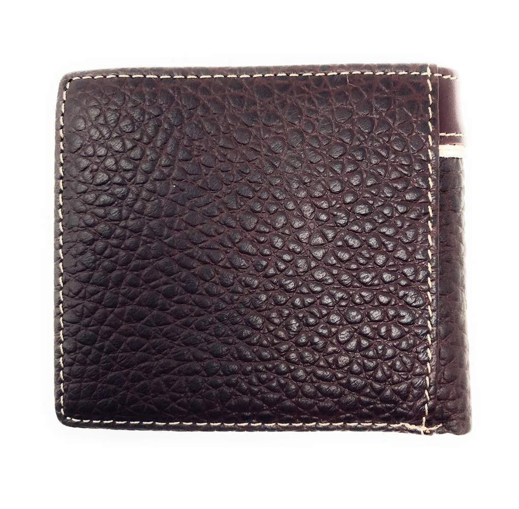 Western Genuine Leather Floral Tooled Horse Concho Mens Short Bifold Wallet in 2 colors (Coffee)