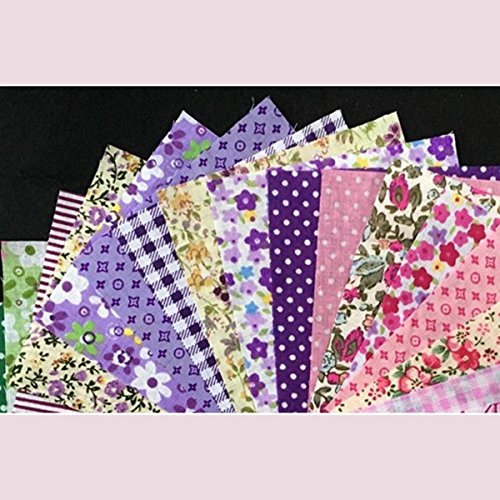 YOLLO DIY Quilting 60pcs 10cmx10cm Charm Pack Cotton Fabric Patchwork Bundle Fabrics Cloth Sewing