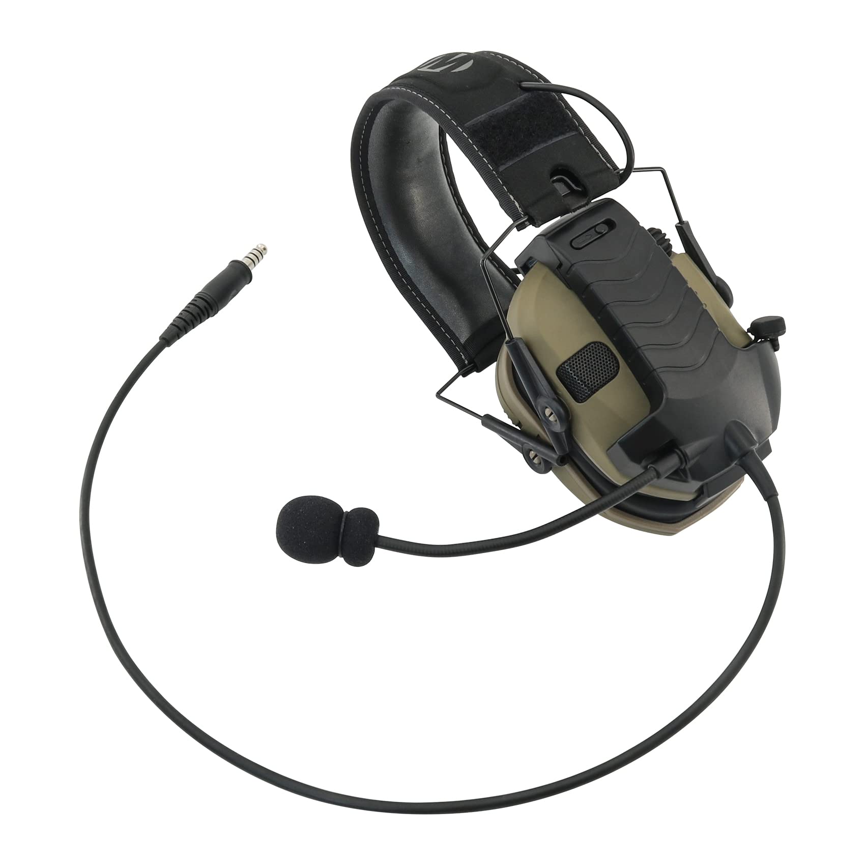 TSVISIONCORE Microphone & PTT for Walker's Razor Noise Cancelling Headphones Airsoft(Black)