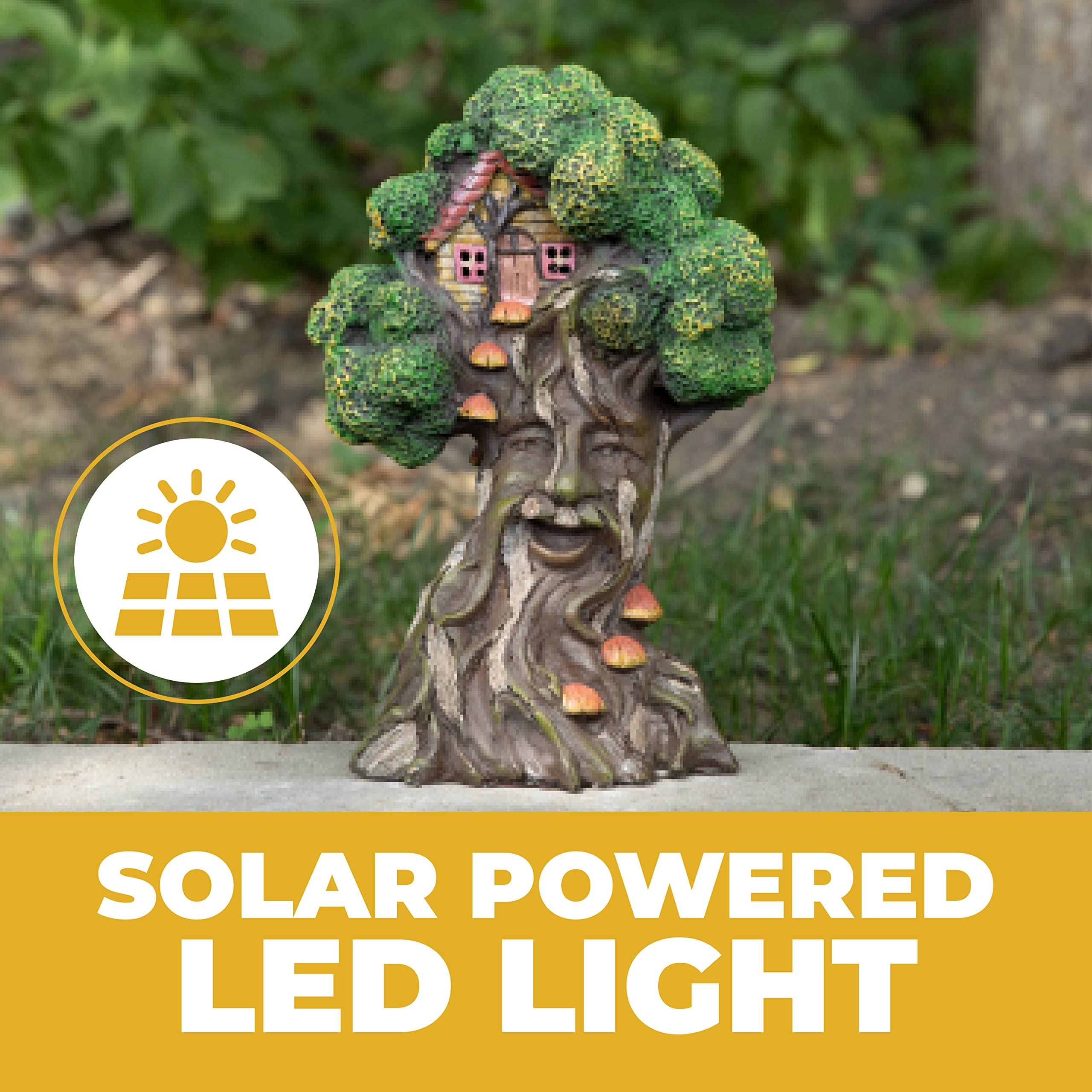 VP Home Enchanted Glowing Tree Solar Light for Home and Outdoor Decor Enchanted Tree Solar Powered Flickering LED Garden Light Glowing Tree Backyard Halloween Decoration