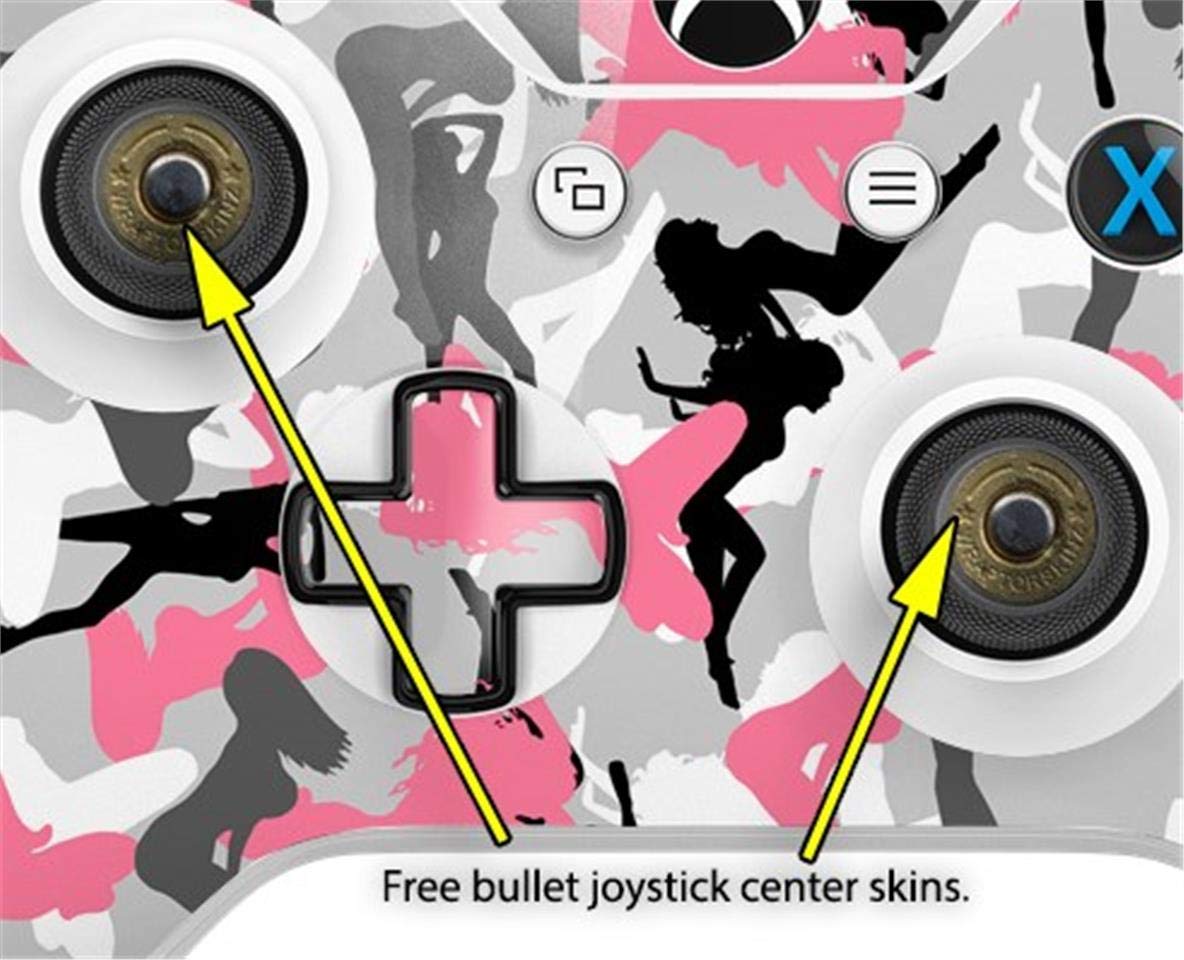 WraptorSkinz Decal Vinyl Skin Wrap compatible with XBOX One S/X Controller - Sexy Girl Silhouette Camo Pink (CONTROLLER NOT INCLUDED)