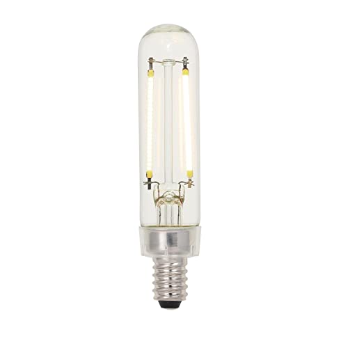 Westinghouse 5158000 2.5 Watt (25 Watt Equivalent) T6 Dimmable Clear Filament LED Soft White Light Bulb Candelabra Base, 1-Pack