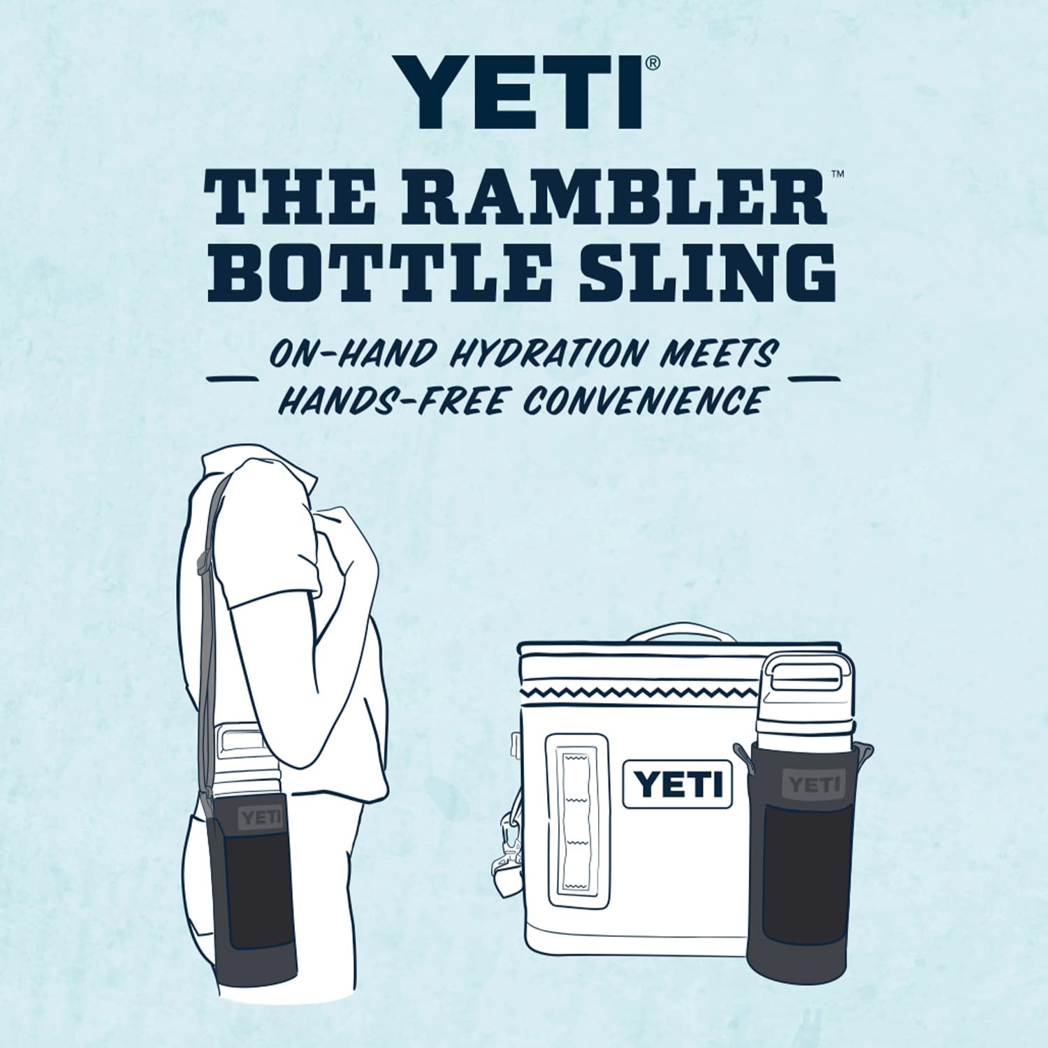 YETI Small Bottle Sling for Rambler 18 oz. Bottle, Camp Green