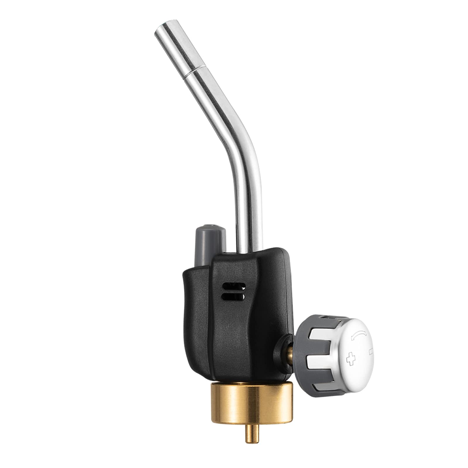 YOUDO Heavy-Duty Trigger-Start Propane Torch Powered Blow Torch Head with Easy Push Ignition, Adjustable Flame & Short-Neck Burner Tube (Keep tilt within 60 degrees and use upwards)
