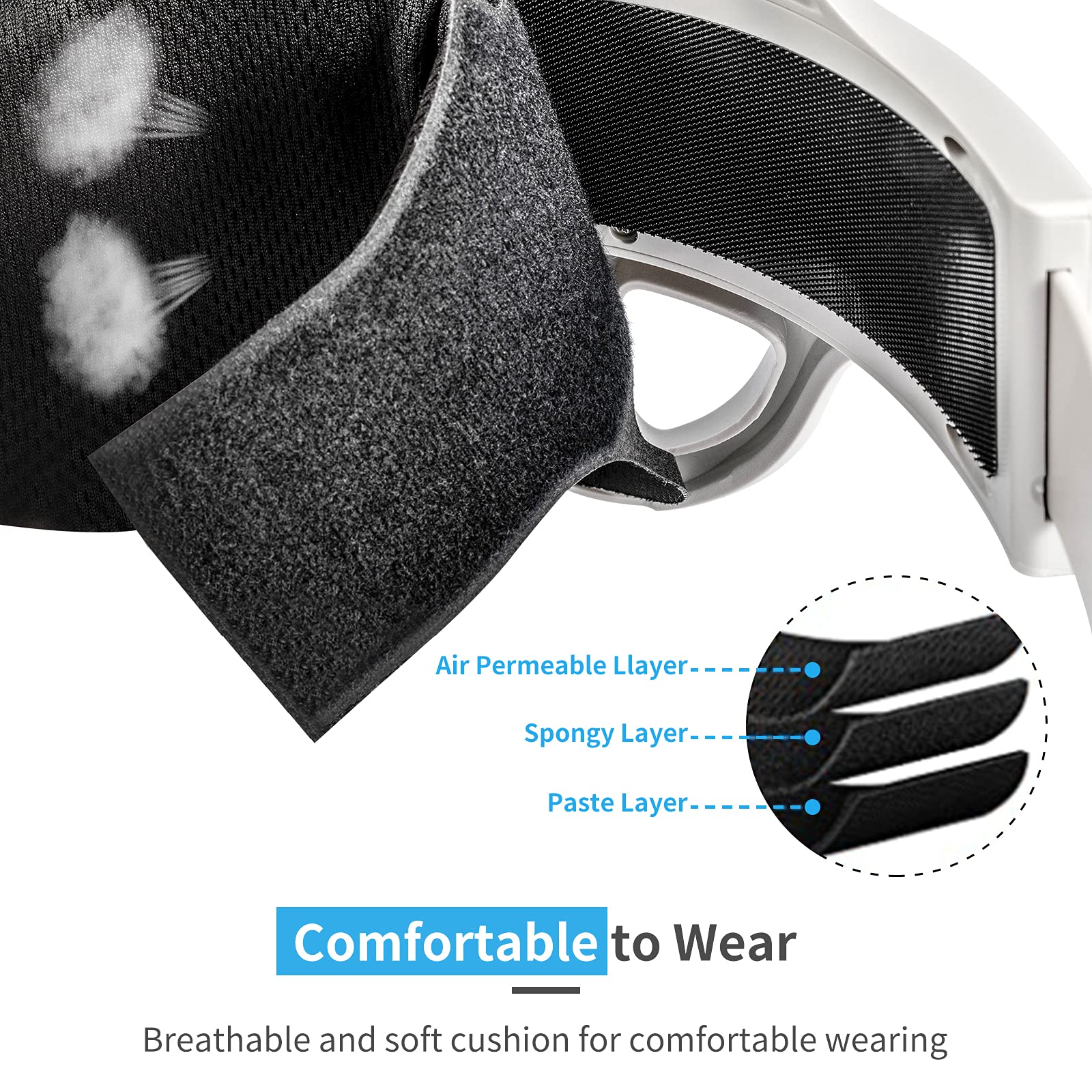 Woodooxoo Elite Strap for Oculus Quest 2 Accessories, Adjustable Head Strap with Power Bank Holder Comfortable Headband Enhanced Support and Reduce Pressure in VR Gaming (Headset Not Included)