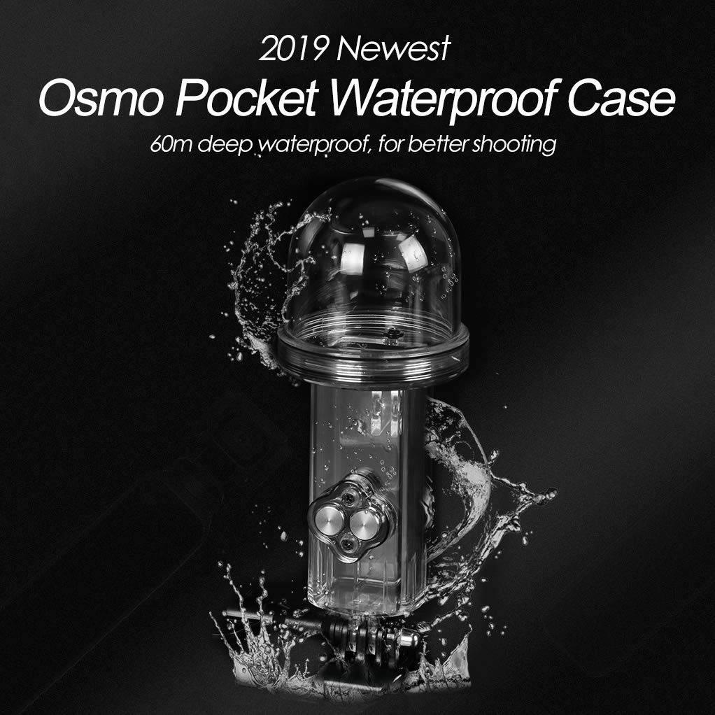 WSpring Waterproof Housing Case for DJI Osmo Pocket Accessories, 60M Underwater Diving Protective Housing Shell Accessory Kit (Not for The Osmo Pocket 2)